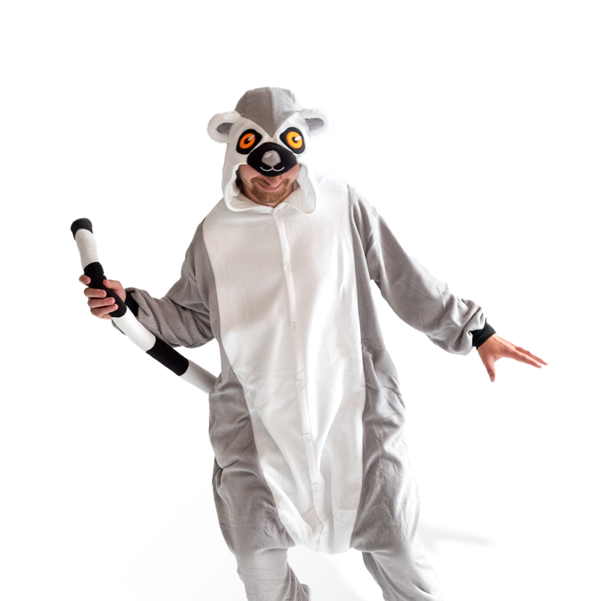 Ring-Tailed Lemur Kigurumi Adult Animal Onesie Costume Pajama By ...